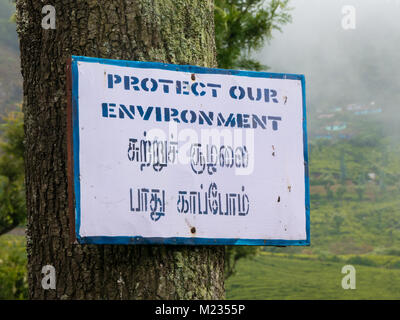 Protect the environment sign in Ooty, Tamil Nadu, India Stock Photo - Alamy