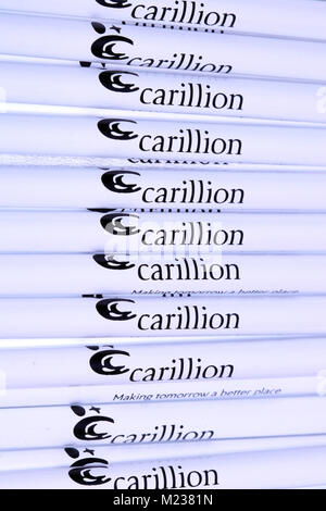 A box of pencils with the Carillion logo Stock Photo - Alamy