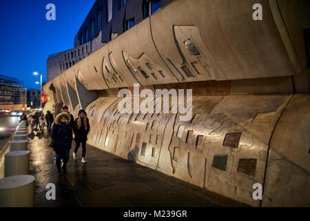 The Canongate Wall of the Scottish Parliament Building (by Enric ...