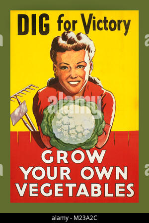 Dig For Victory - Grow Your Own Vegetables - British WWII Propaganda ...