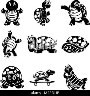 Turtle icons set, simple style Stock Vector Image & Art - Alamy