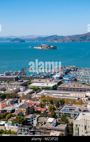 Alcatraz view from Pier 39 Stock Photo - Alamy