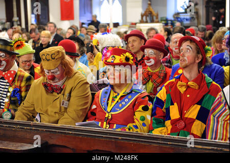CLOWN GRIMALDI'S CLOWNS CHURCH SERVICE LONDON ENGLAND UK 03 February ...