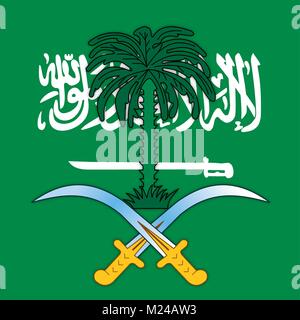 Coat of Arms of Mecca is a Saudi Arabia region. Vector heraldic emblem ...
