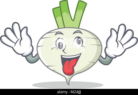Tongue out turnip mascot cartoon style Stock Vector Image & Art - Alamy