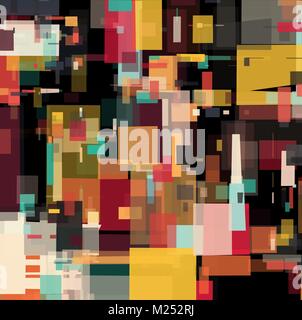 Color abstract square, rectangle geometric pattern generative art ...