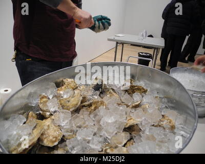 An employee of the 'Billion Oyster Project', which hopes to increase ...