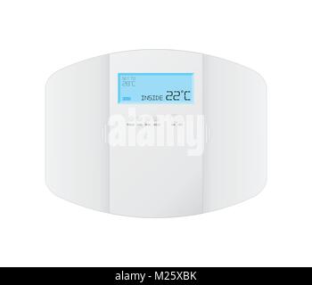 Smart home thermostat. Humidity and temperature control. Pixel perfect ...