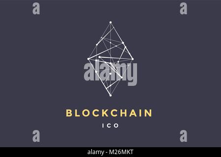 Template logo for blockchain technology. Rhombus , logotype of smart ...