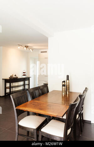 interior modern house, nice decor, dining table Stock Photo - Alamy