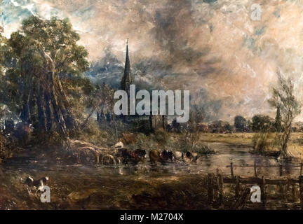 John Constable - Salisbury Cathedral from the Bishop's Grounds Stock ...