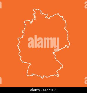Germany map vector symbol icon design. german flag colors illustration ...