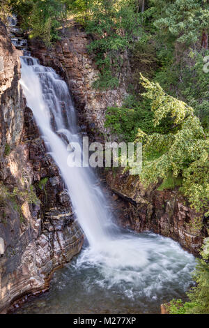 Marysville Falls on Mark Creek in village of Marysville near Kimberley ...