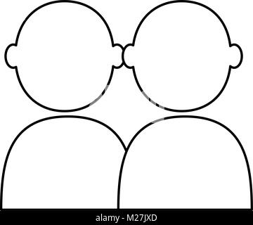 users silhouettes avatars icon vector illustration design Stock Vector ...