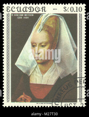 Ecuador - stamp 1967: Color edition on Art, shows Painting Suzon by ...