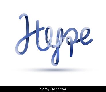 Hype quote lettering. Pseudo 3d graphic typography element. Vector ...