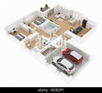 Floor plan top view. House interior isolated on white background Stock ...