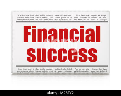 Currency concept: newspaper headline Financial Success Stock Photo - Alamy
