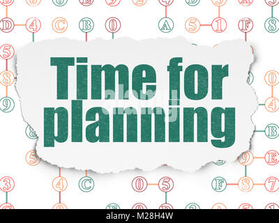Time concept: Time for Planning on Torn Paper background Stock Photo ...