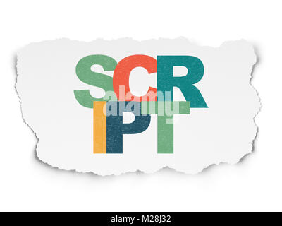 Database concept: Css on Torn Paper background Stock Photo - Alamy