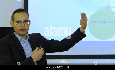 Tel Aviv, Israel - February 05, 2022 Cityscape of the city center of ...