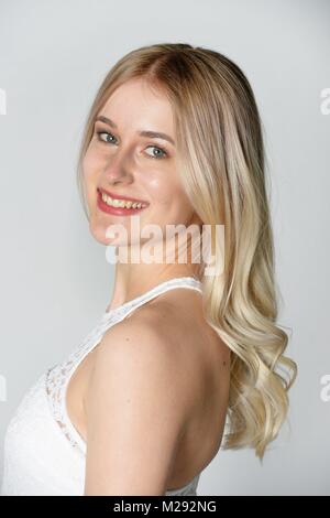 Laura-Sophie Hering (Miss Hamburg), candidate of "Miss Germany" poses ...