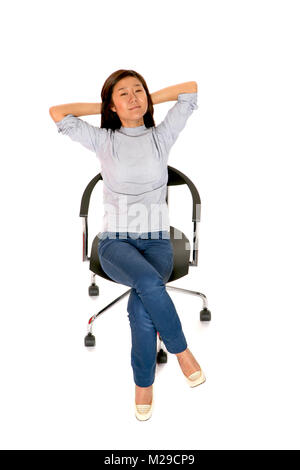 eastern woman portrait over white background Stock Photo - Alamy