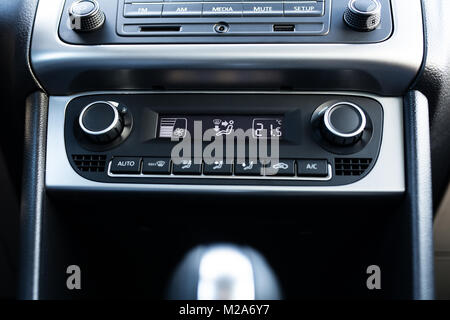 Air conditioning control dial in the cockpit cabin of a car Stock Photo ...