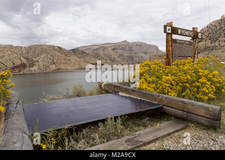 Boysen Dam. Wind river Canyon Scenic Byway. Sept, 2016. Wind River ...
