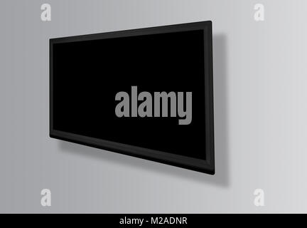 LCD or LED tv screen hanging on the wall with a tv tuner in room for ...