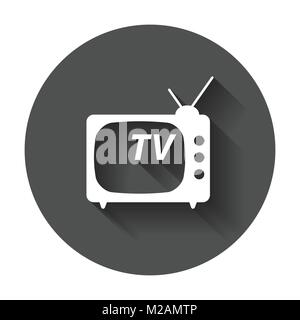 Tv Icon vector illustration in flat style isolated on isolated background. Television symbol for ...