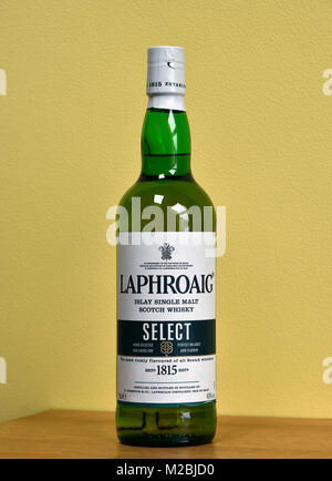 A bottle of Laphroaig Single Malt Scotch Whisky Stock Photo - Alamy