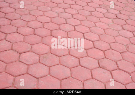 brick octagonal walkway pavement texture background Stock Photo - Alamy