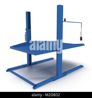 Two Post Parking Car Lift on white. 3D illustration Stock Photo - Alamy