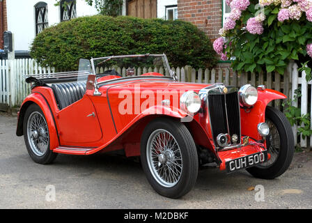Vintage MG sports car convertible Stock Photo - Alamy