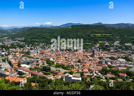 Elevated view of the city of Gap in Summer. Hautes-Alpes, Alps, france ...