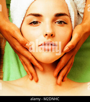 stock photo attractive lady getting spa treatment in salon, clos Stock ...