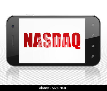 Stock market indexes concept: Smartphone with DJIA on display Stock ...