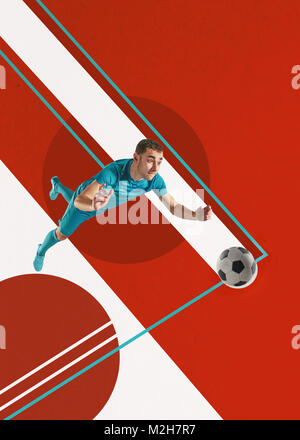 Surprised Male Soccer Player Stock Photo - Alamy