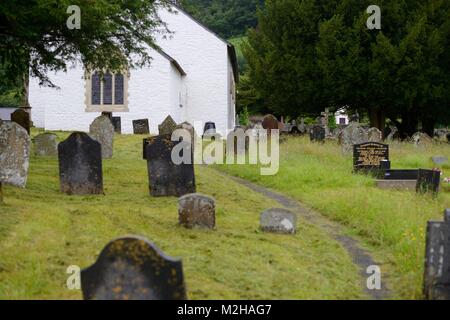 St Michael's church in Talley village, Carmarthen, mid Wales, next to ...