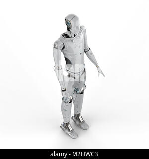 3d rendering humanoid robot full body on white background Stock Photo ...