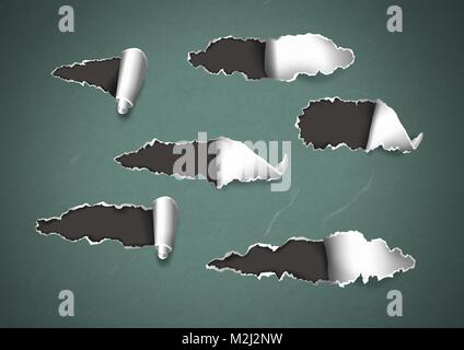 Torn paper ripped markings Stock Photo - Alamy