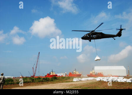 Louisiana, Lafourche Parish, Port Fourchon, Pointe Fourchon, waterfront ...