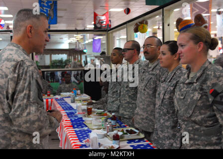 COS KALSU, Iraq – Maj. Gen. Thomas Spoehr, left, the deputy commanding ...