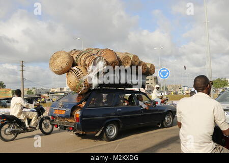 overloaded cars mostly with goods to sell at the market Stock Photo - Alamy