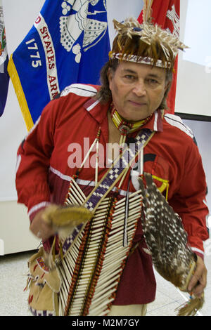 Chief Walter D. “Red Hawk” Brown, III and other tribal members of the ...