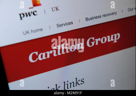 The Carillion Group logo on PWC website Stock Photo - Alamy