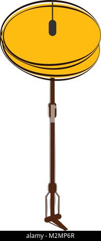 Hi-hat percussion musical instrument. Flat Cartoon Vector illustration ...
