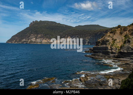 View from Fossil Cliffs, Maria Island, Tasmania, Australia Stock Photo ...