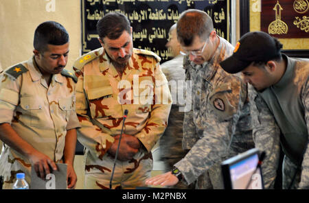 Staff officers from the 17th Iraqi Army Division meet with the 47th ...